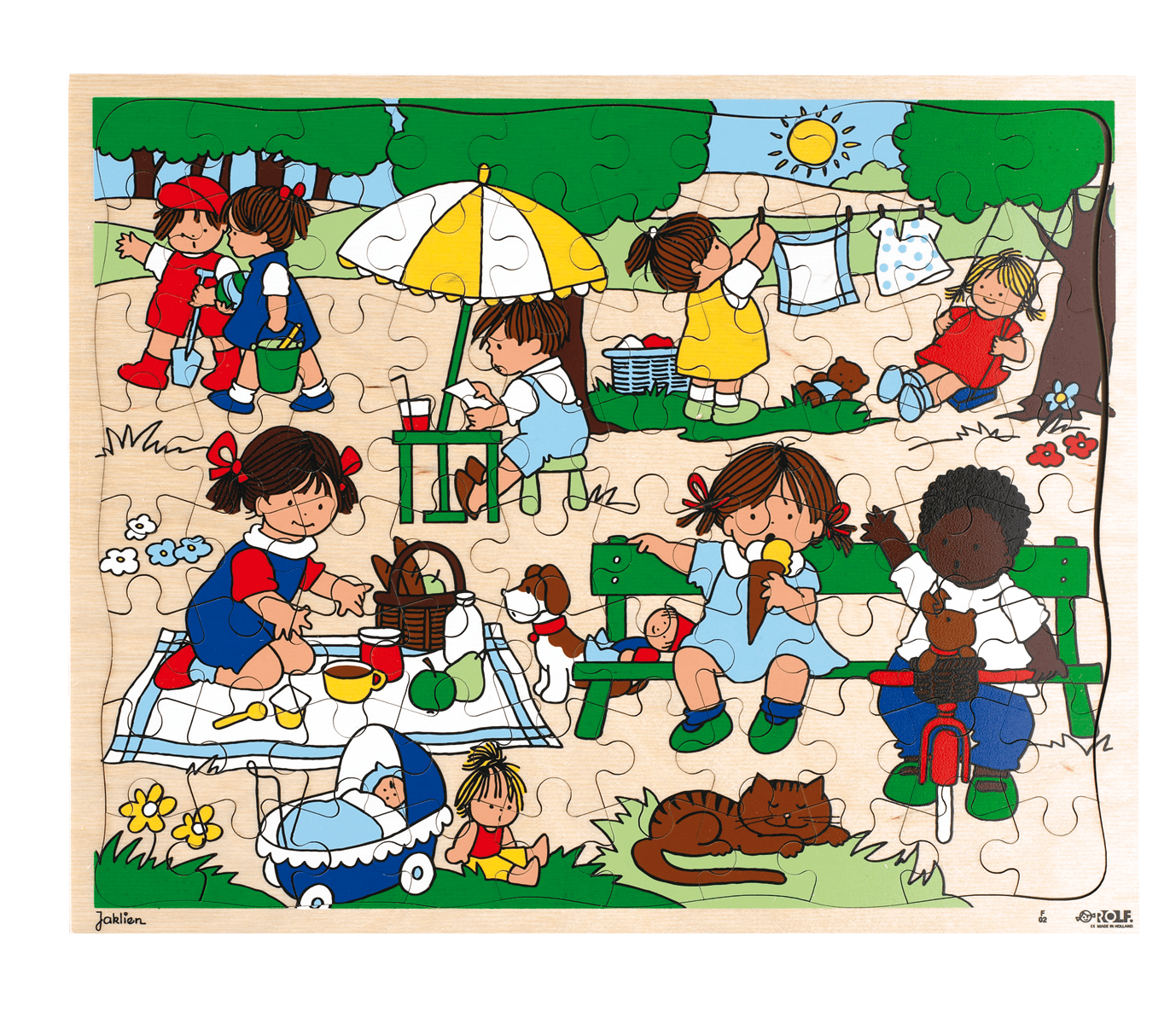 Puzzle bois les enfants au parc 80pcs - Giléduc - Matériels et jeux ...
