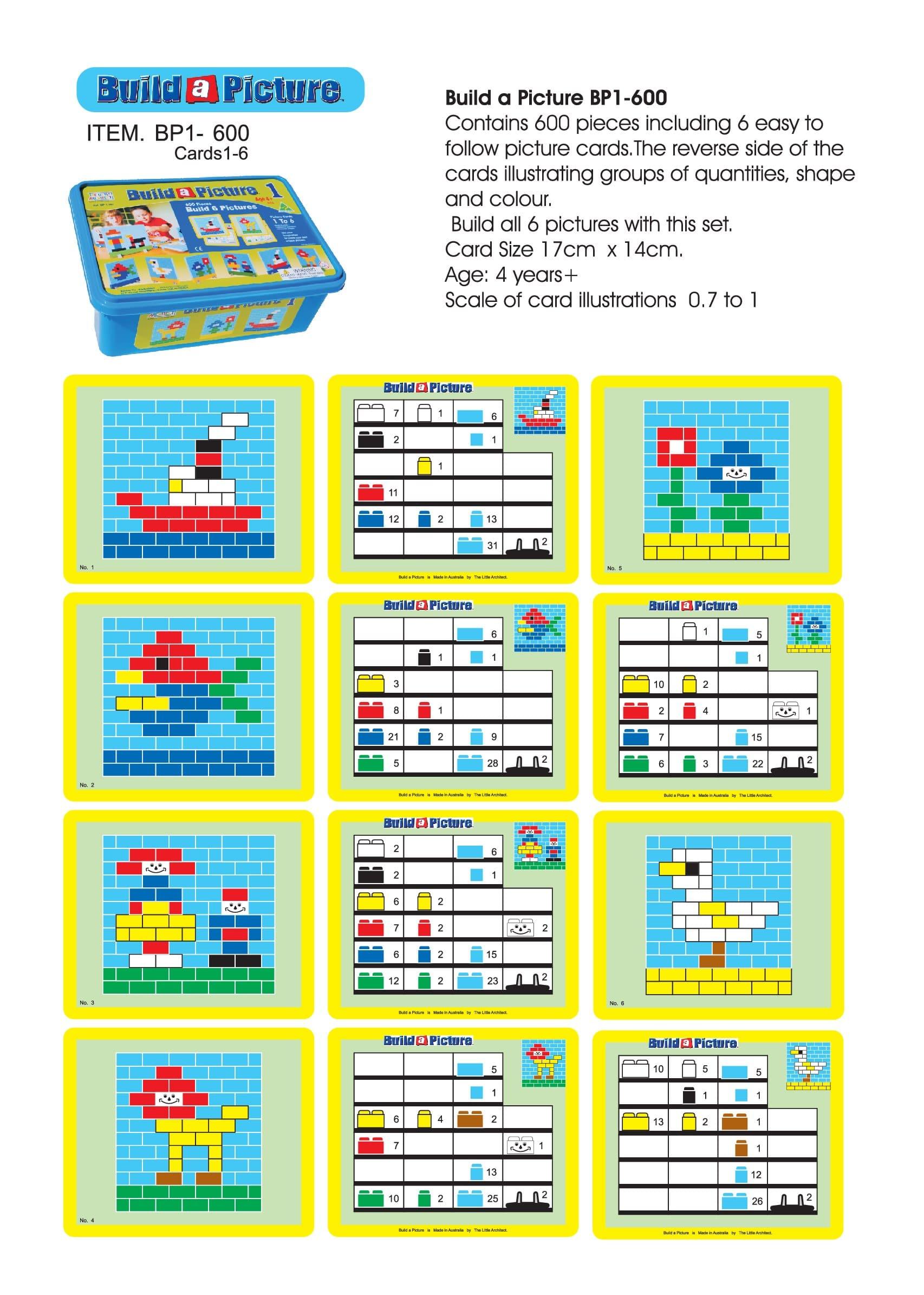 BUILD A PICTURE 600 The Little Architect - Giléduc - Matériels et jeux ...